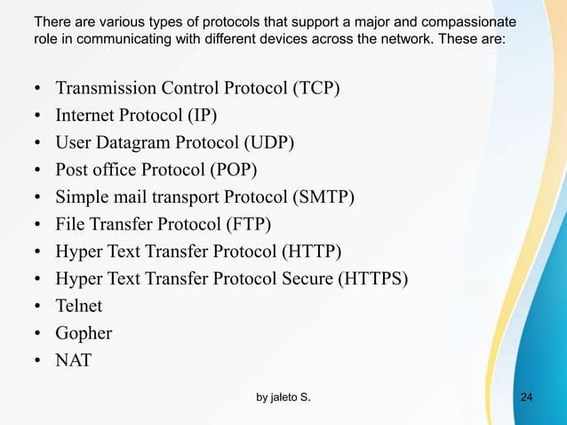 install and manage network protocols.pptx | Internet | Computing
