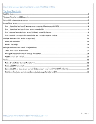 Install and manage windows nano server 2016 step by step | PDF