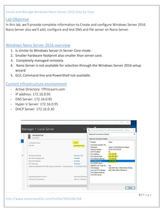 Install and manage windows nano server 2016 step by step | PDF