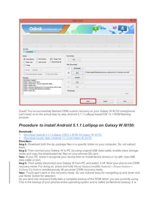 Install android 5 samsung | DOCX