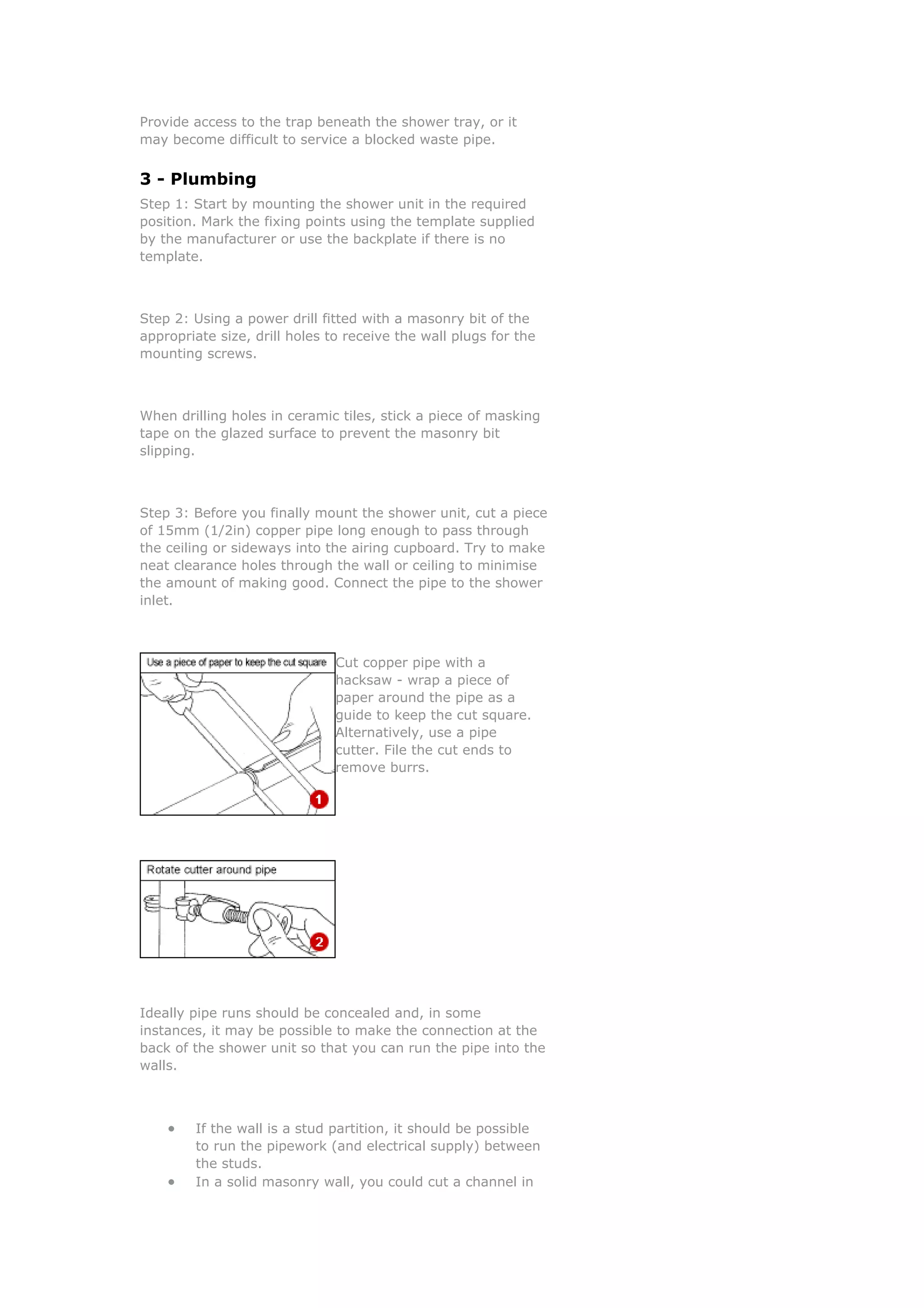 Install an electric shower | PDF