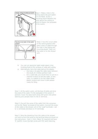 Install an electric shower | PDF