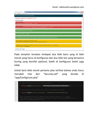 Installasi dan Konfigurasi Framework CakePhp | PDF