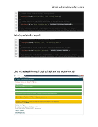 Installasi dan Konfigurasi Framework CakePhp | PDF