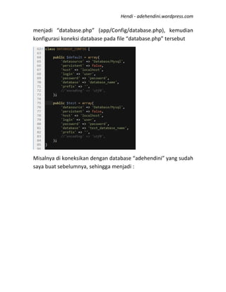 Installasi dan Konfigurasi Framework CakePhp | PDF