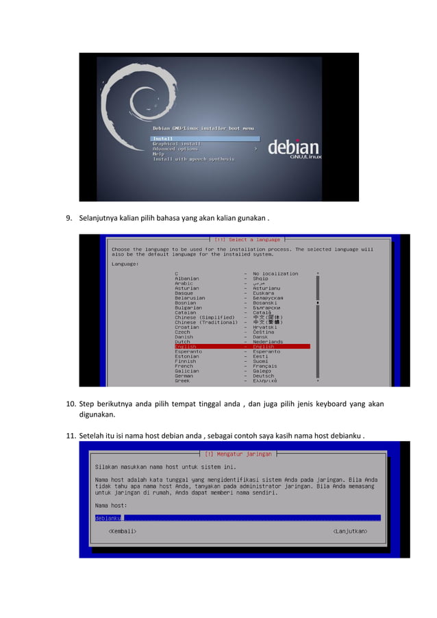 Installasi debian 7 di vmware workstation | PDF