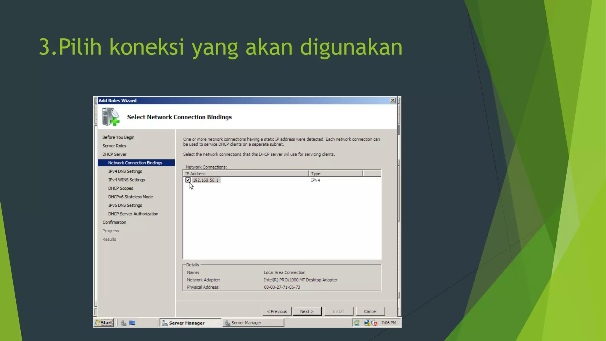 Installasi & konfigurasi dhcp di windows 2008 | PPT