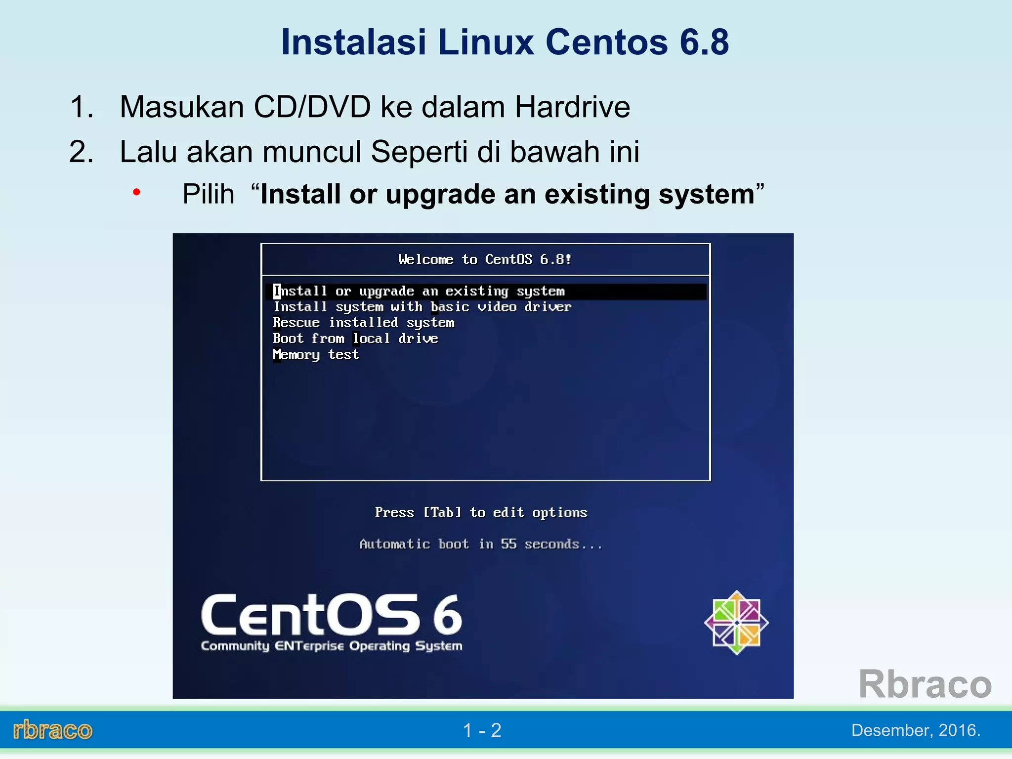 Installasi linux centos 6.8 | PPT | Free Download