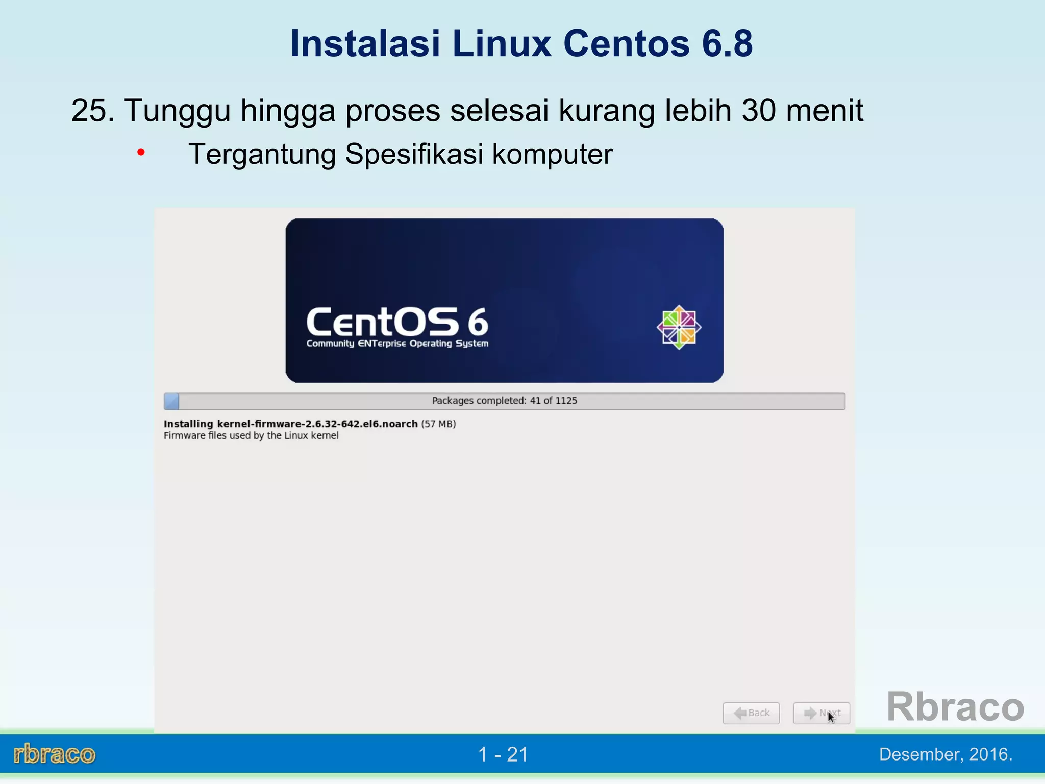 Installasi linux centos 6.8 | PPT