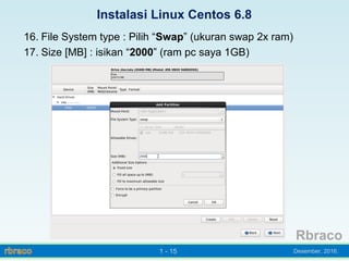 Installasi linux centos 6.8 | PPT
