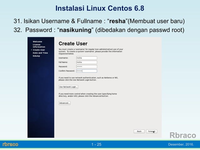 Installasi linux centos 6.8 | PPT
