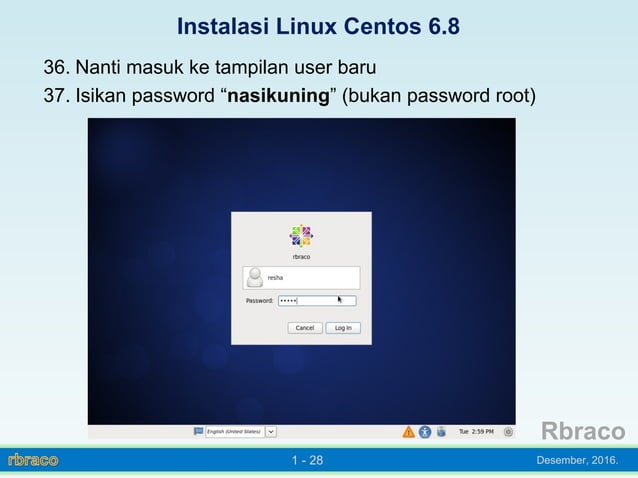 Installasi linux centos 6.8 | PPT