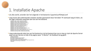 Installatie apache, qgis server en lizmap web client | PPT