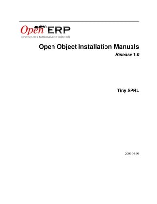Installation d openerp | PDF