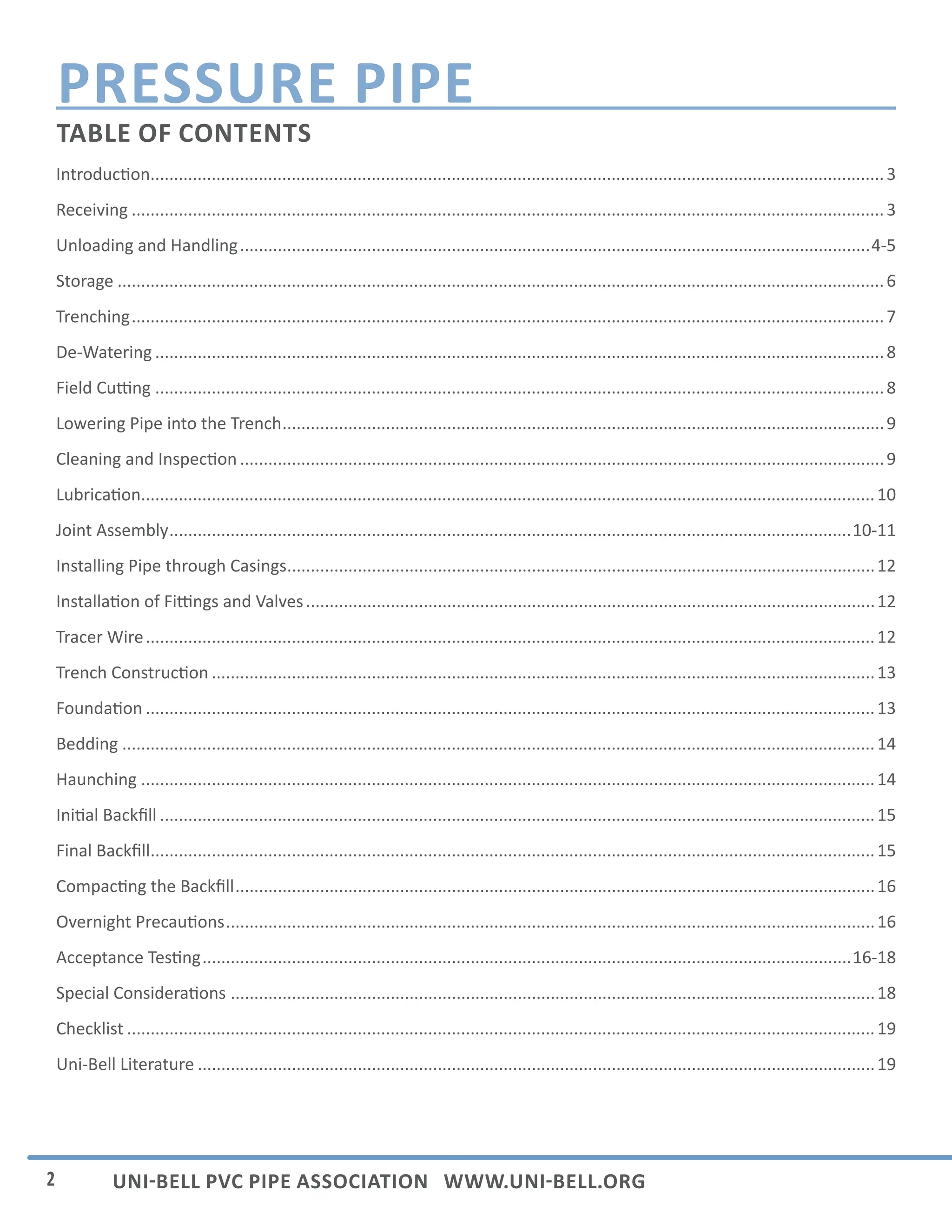 Installation Guide for Gasketed Joint PVC Pressure Pipe | PDF