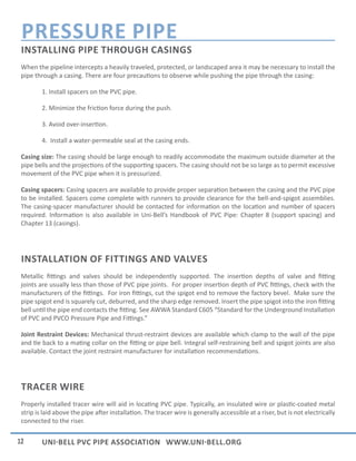 Installation Guide for Gasketed Joint PVC Pressure Pipe | PDF