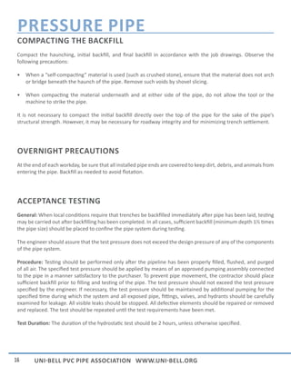 Installation Guide for Gasketed Joint PVC Pressure Pipe | PDF