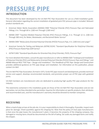 Installation Guide for Gasketed Joint PVC Pressure Pipe | PDF