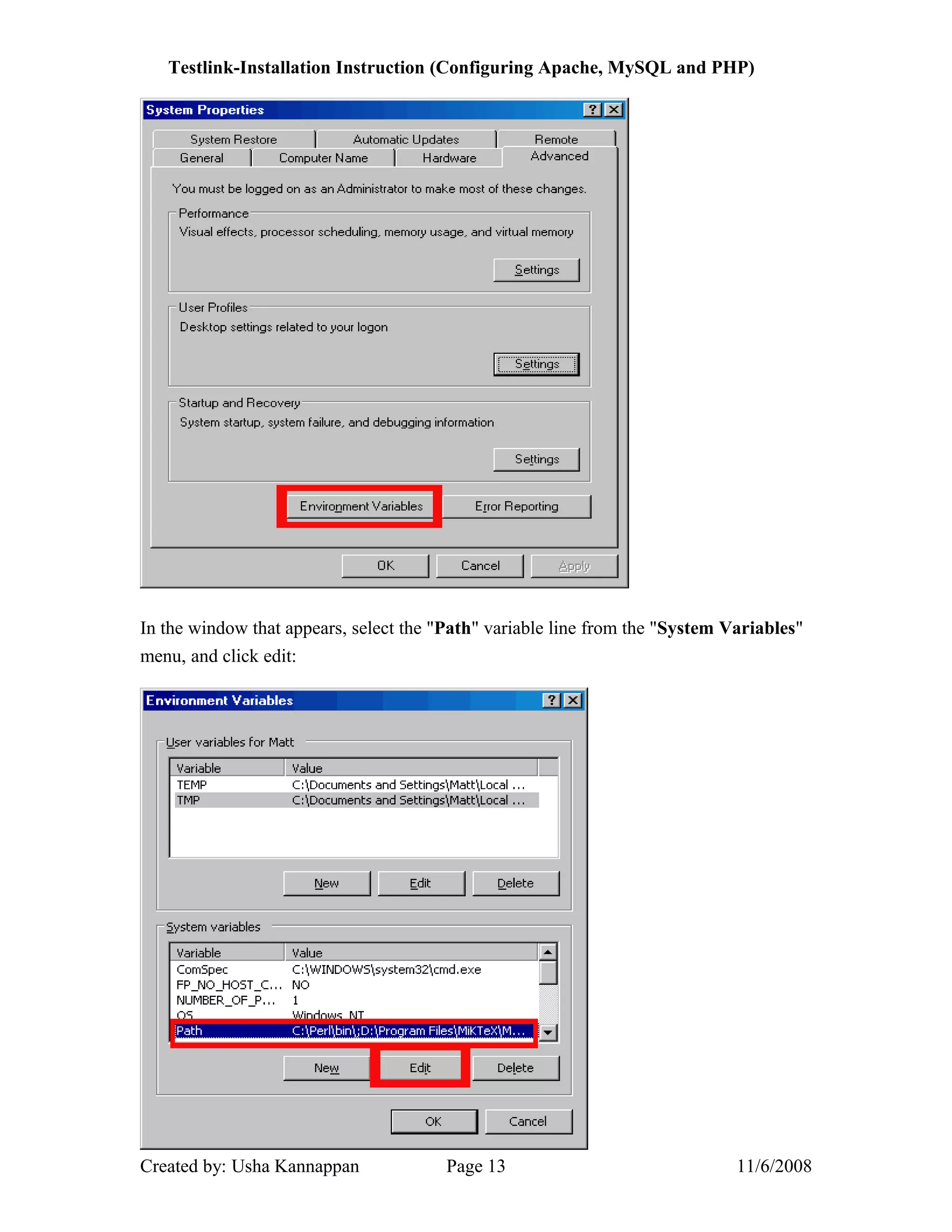 Installation instruction of Testlink | PDF