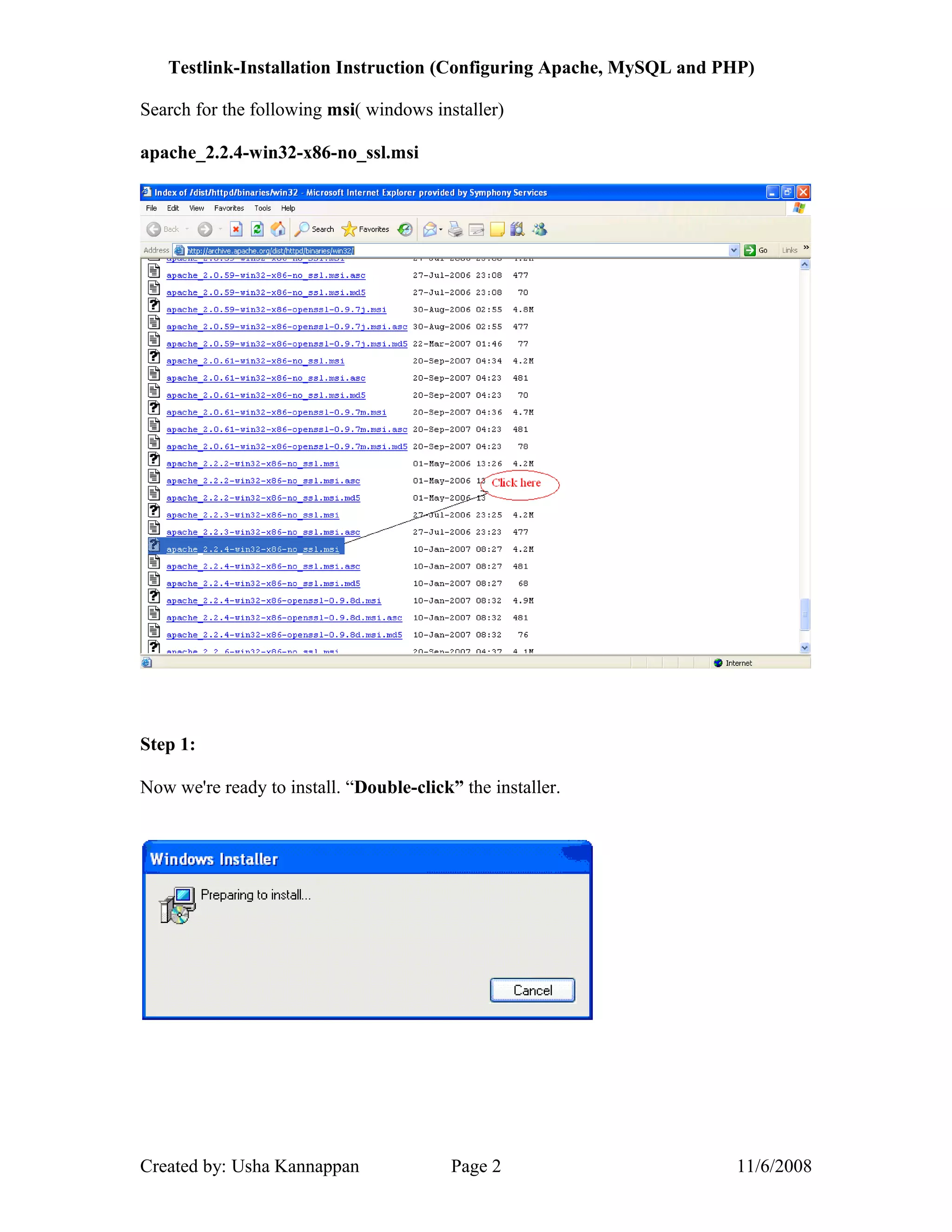 Installation instruction of Testlink | PDF