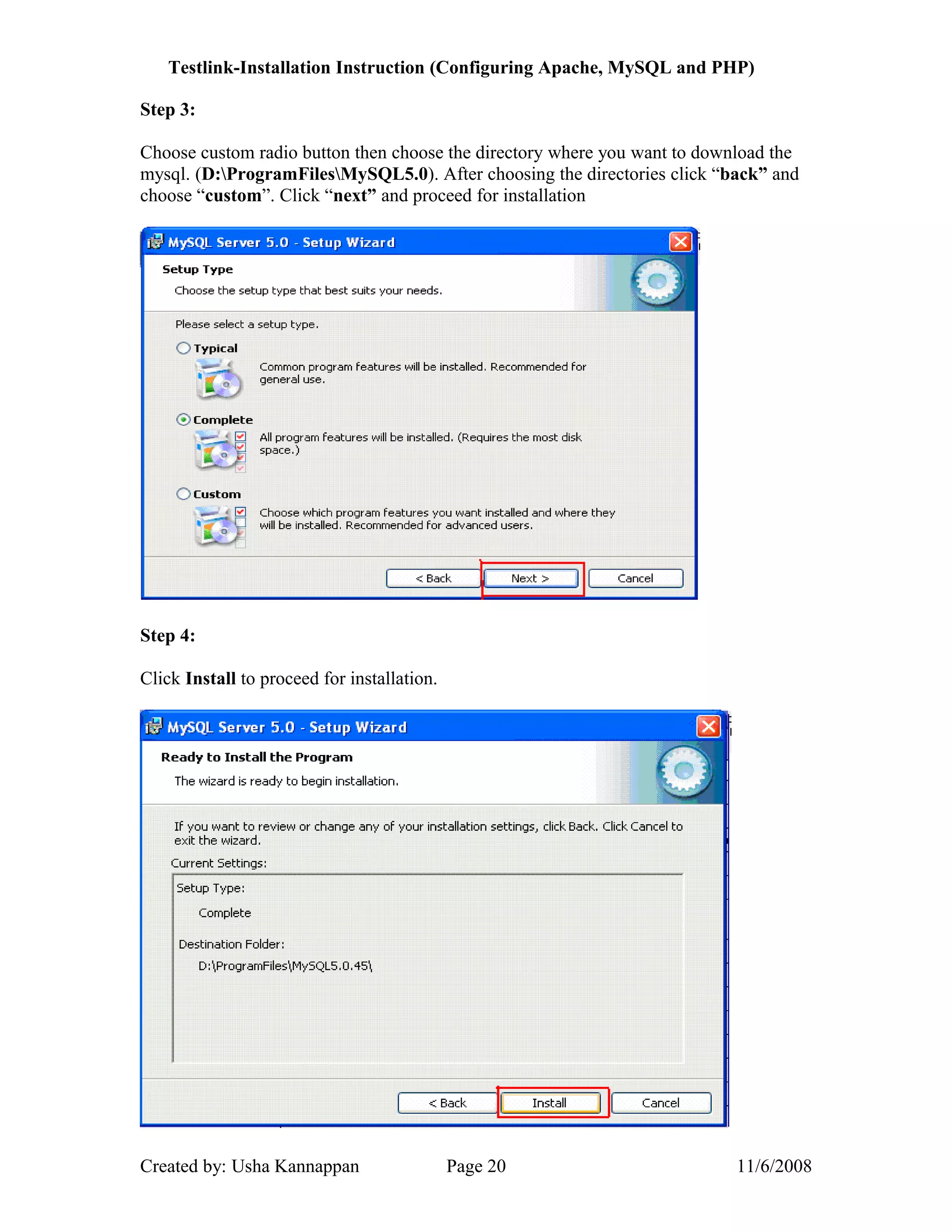 Installation instruction of Testlink | PDF