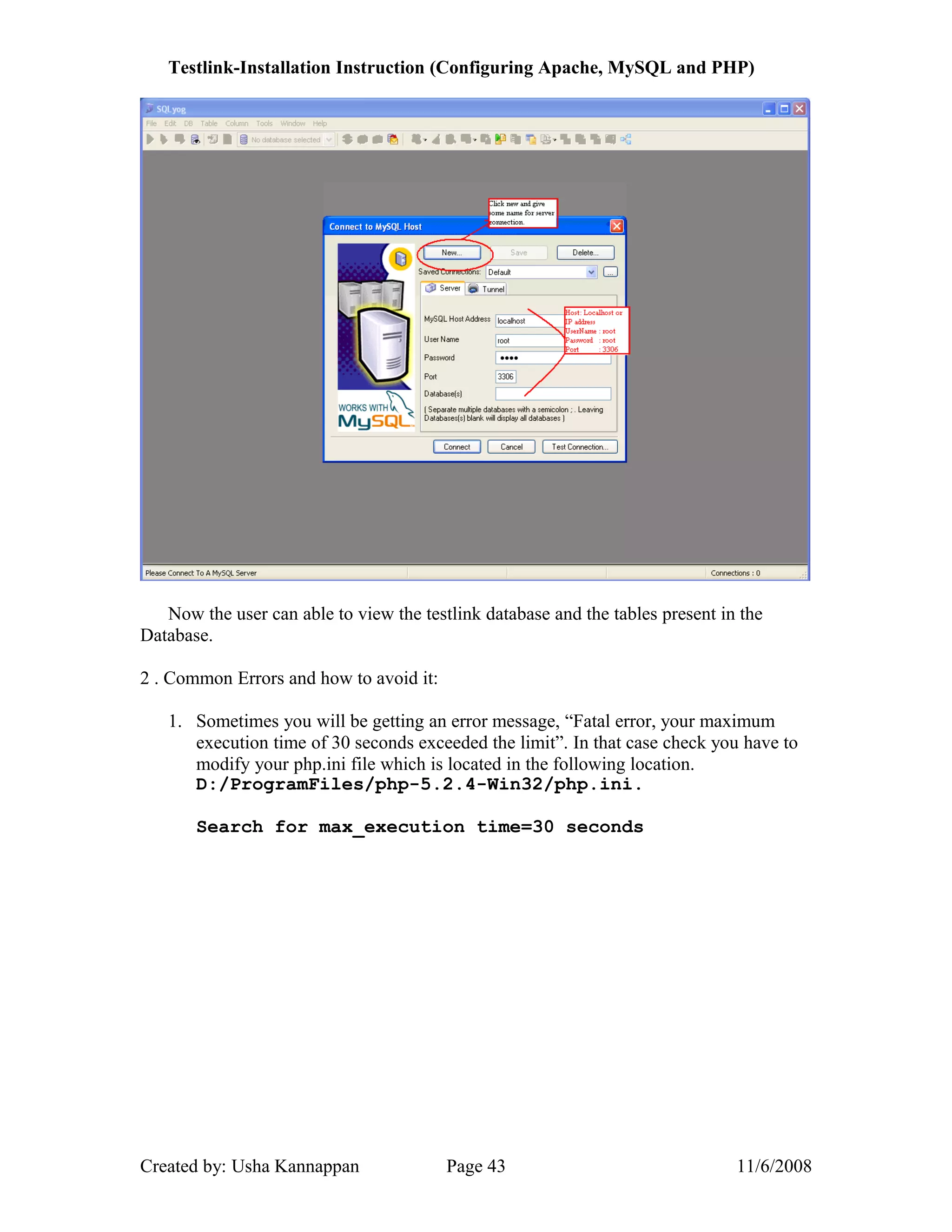 Installation instruction of Testlink | PDF