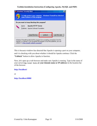 Installation instruction of Testlink | PDF | Free Download