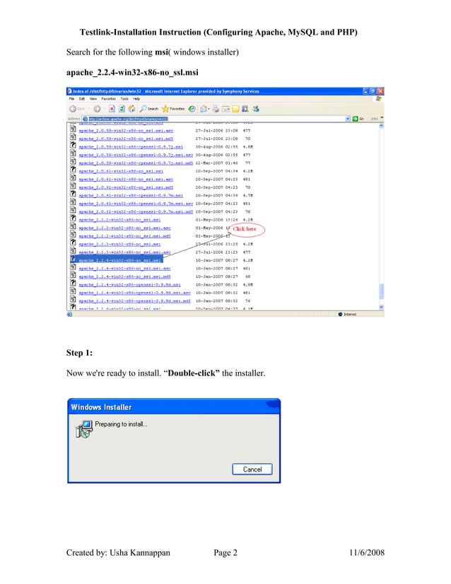 Installation instruction of Testlink | PDF