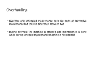 Presentation on maintenance o electrical equipment unit 2 | PPTX
