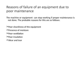 Presentation on maintenance o electrical equipment unit 2 | PPTX