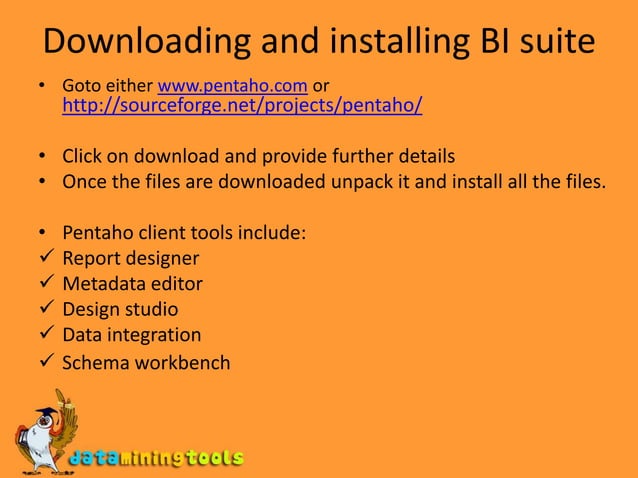 Pentaho: Installation And Administration | PPTX | Operating Systems | Computer Software and ...
