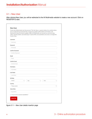 Installation and authorization manual | PDF