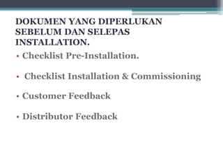 Installation and commissioning | PPTX