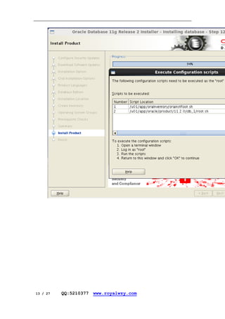 Installation and configuration 11g r2 | PDF