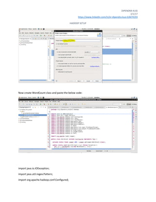 Installation and setup hadoop published | PDF