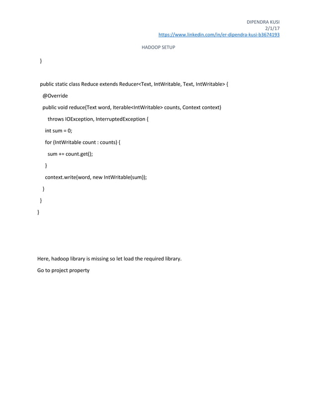 Installation and setup hadoop published | PDF