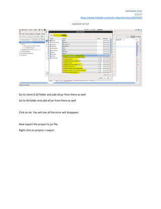 Installation and setup hadoop published | PDF