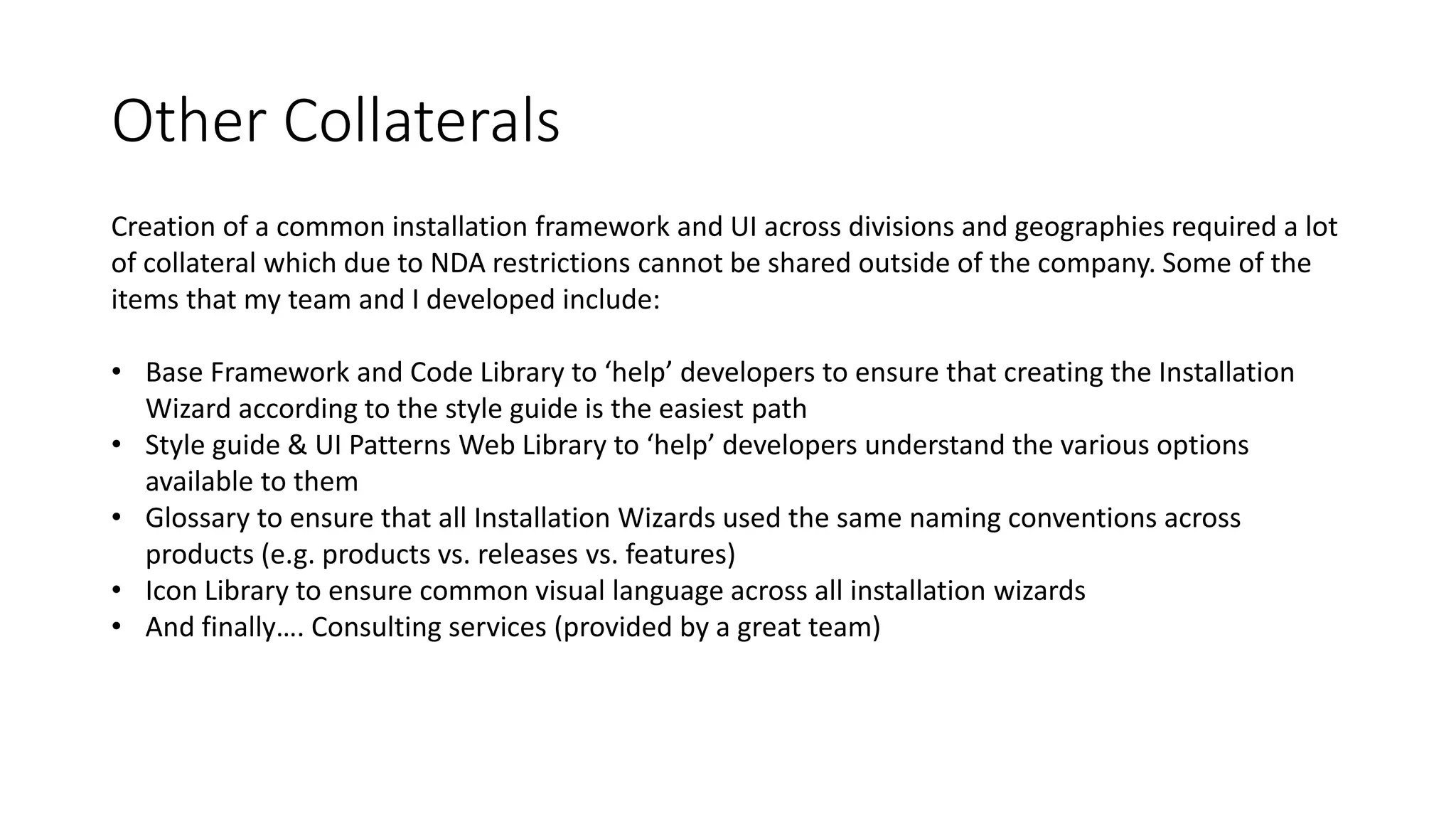 Installation Framework Redesign | PPT