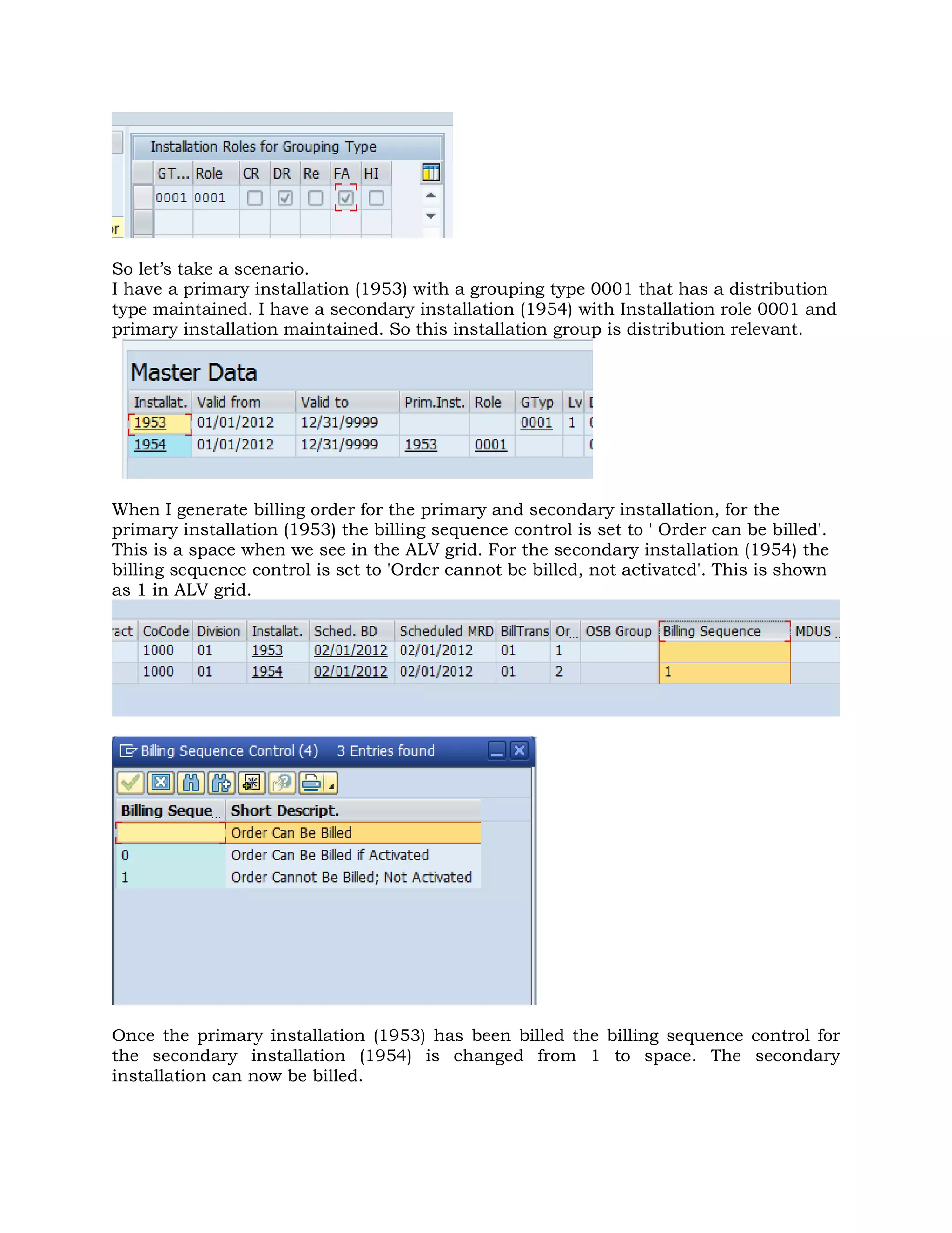 SAP ISU : Installation Groups - Billing Sequence Control | PDF