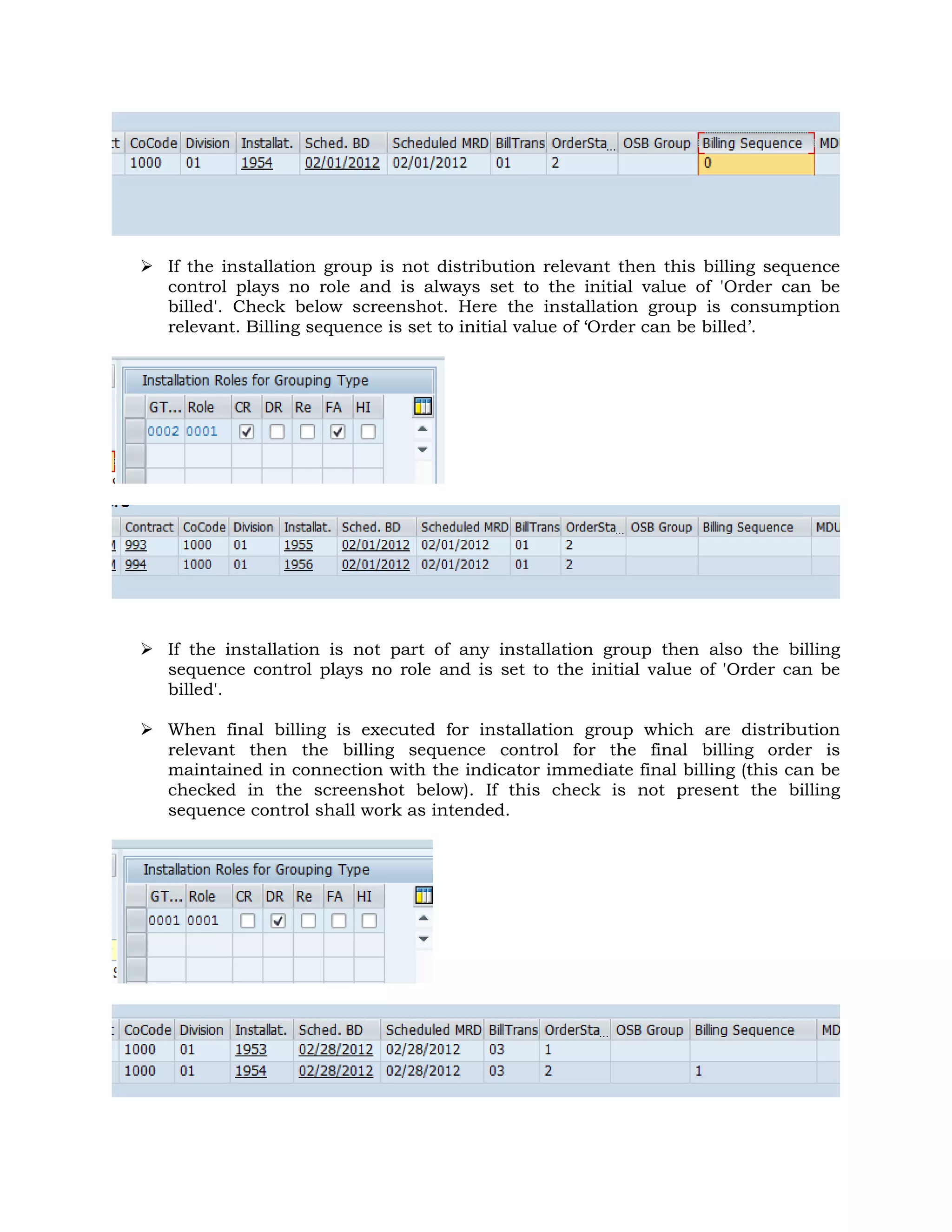 SAP ISU : Installation Groups - Billing Sequence Control | PDF