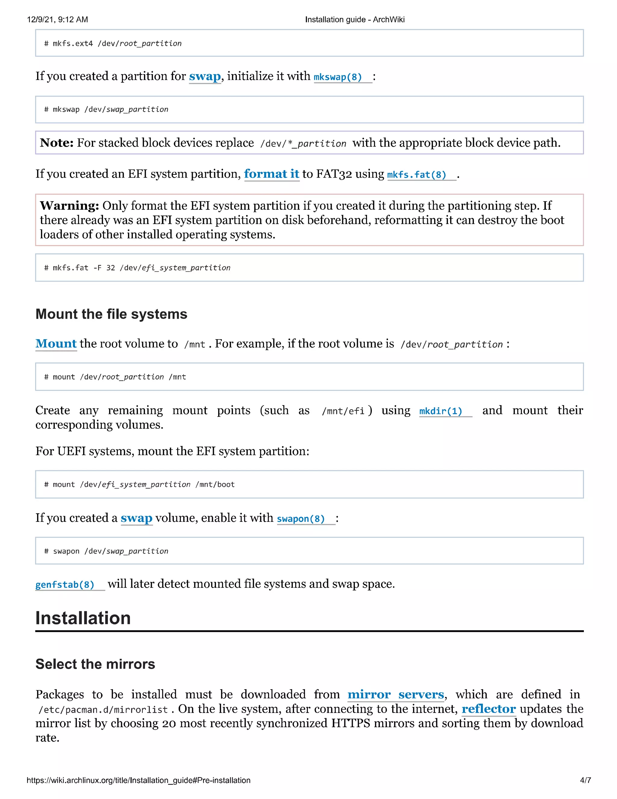 Installation guide arch wiki | PDF