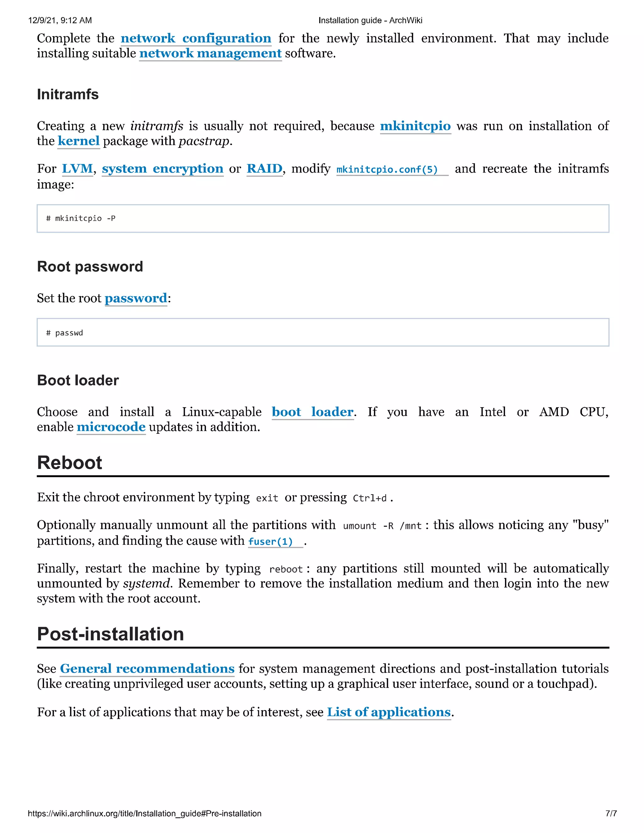 Installation guide arch wiki | PDF