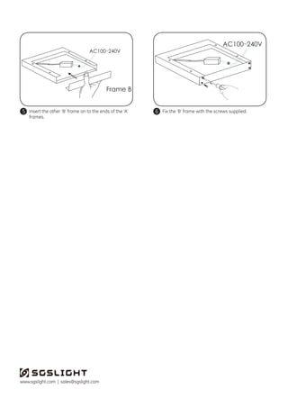 LED panel Installation guide ceiling mount frame | PDF