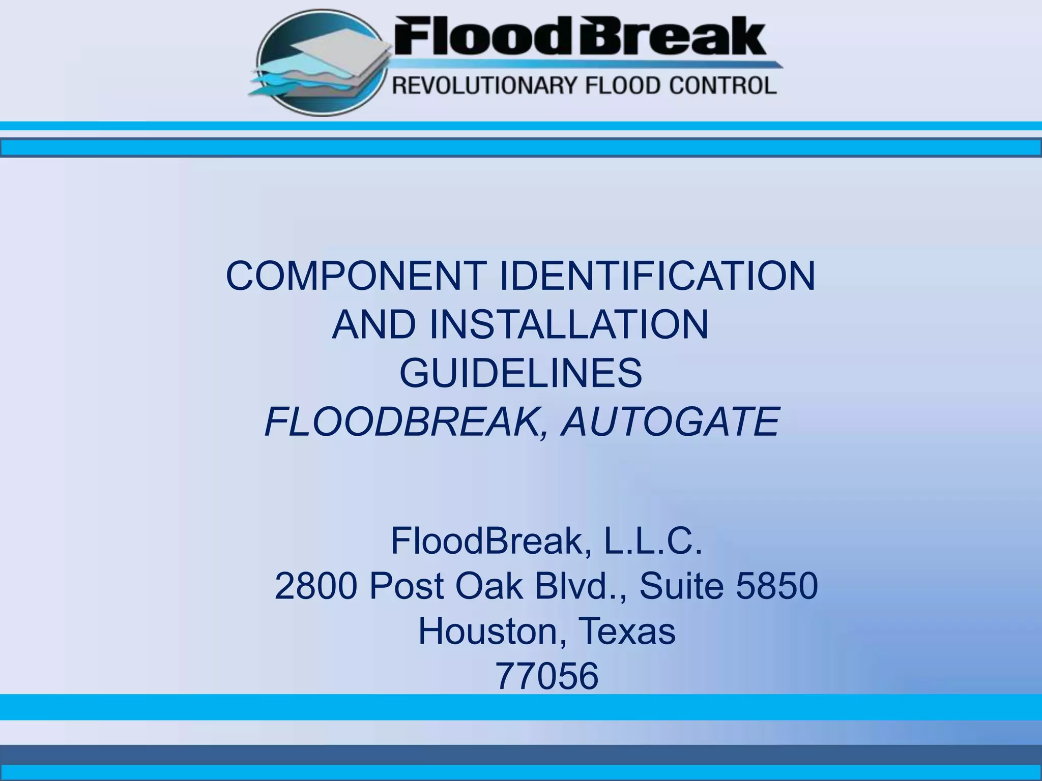 FloodBreak Installation Guide | POTX