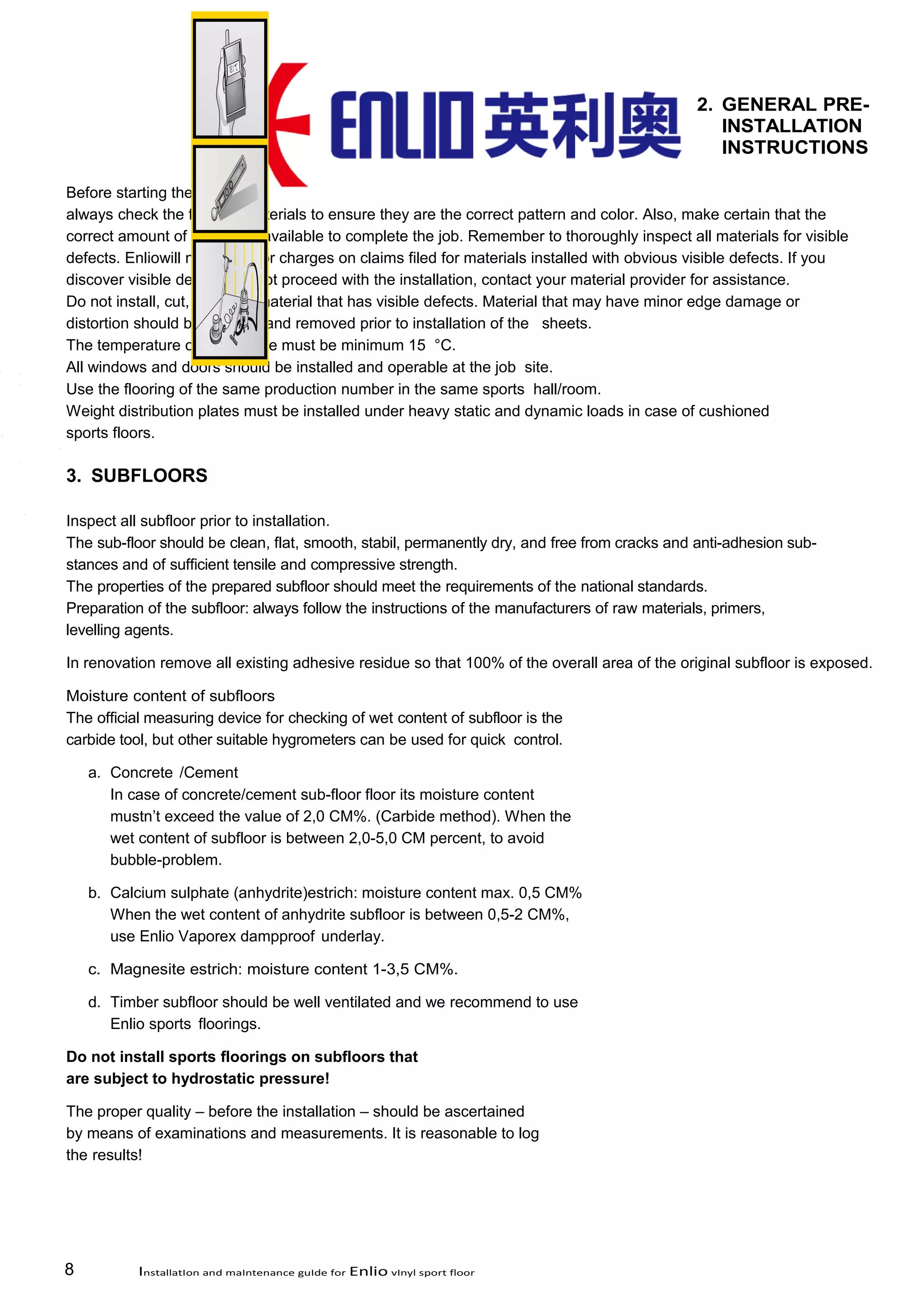 Enlio Sports Flooring installation | DOC