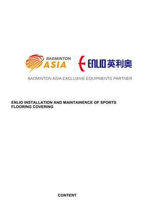 Enlio Sports Flooring installation | DOC