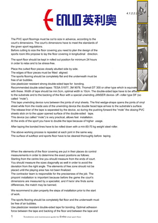 Enlio Sports Flooring installation | DOC