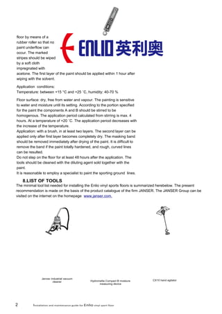 Enlio Sports Flooring installation | DOC