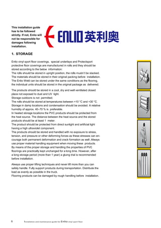 Enlio Sports Flooring installation | DOC