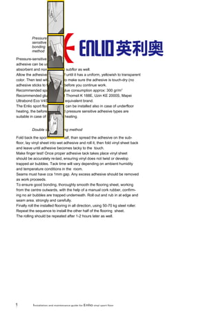 Enlio Sports Flooring installation | DOC